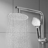China High Pressure Rain Round Brass Taps Mixer Handheld Chrome Finshing Shower Heads With Arm for sale