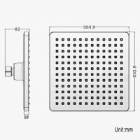 China Bathroom Shower Equipment Wall Mounted Stainless Steel Rainfall Square Shower Head for sale