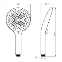 China 2024 Lizhen Hwa-Con Single Handle Supercharged Water Saving Shower Head for Bathrooms for sale