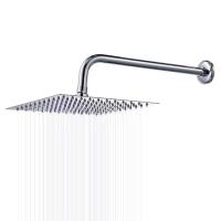 China Single Handle Square Shower Head 10-inch with Rain Spray Pattern and Stainless Steel for sale