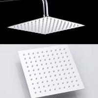 China Single Handle Square Shower Head 10-inch with Rain Spray Pattern and Stainless Steel for sale