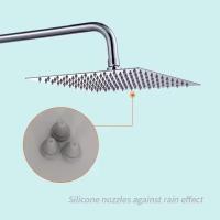 China Single Handle Square Shower Head 10-inch with Rain Spray Pattern and Stainless Steel for sale