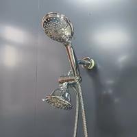 China Lizhen Hwa.Con Rainfall Shower Head Bathroom Shower System with Electroplating Surface for sale