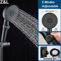 China Exposed Shower Faucet Feature With Slide Bar 2024 Lizhen Hwa-Vic. High Pressure Handheld Shower Head for sale