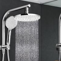 China Sliver Lizhen Hwa-Con Handheld Round High Pressure Chrome Shower Head With Slide Bar for sale