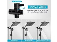 China High Pressure Rain Shower Head With Adjustable Extension Arm And Handheld Function Hot Cold Water for sale