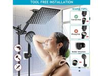 China High Pressure Rain Shower Head With Adjustable Extension Arm And Handheld Function Hot Cold Water for sale