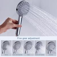 China Chrome Water Saving Shower Head Hose Shower Bracket Sets For Bathroom for sale