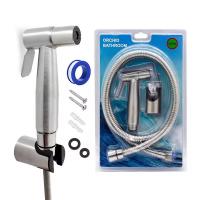 China Stainless Steel Bidet Toilet Hand Sprayer Set with Brushed Finish and Shower Attachment for sale