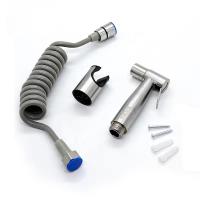 China Stainless Steel Bidet Toilet Hand Sprayer Set with Brushed Finish and Shower Attachment for sale
