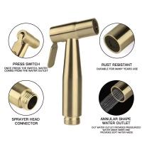 China Stainless Steel Bidet Toilet Hand Sprayer Set with Brushed Finish and Shower Attachment for sale