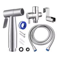 China Stainless Steel Bidet Toilet Hand Sprayer Set with Brushed Finish and Shower Attachment for sale