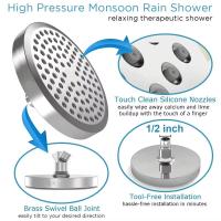 China Lizhen Hwa.Eng 6 inch ABS Overhead Shower Chrome Surface Finishing and Modern Design for sale