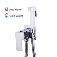 China 2024 VERTICAL Hand Held Toilet Shower Head Douche Bidet Spray with PVC Water Hose for sale