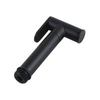 China Round Black Finished Brass Toilet Bidet Spray Diverter Wash Kit For Wall Installation for sale