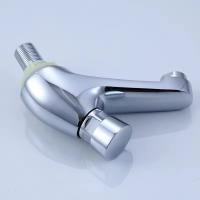 China Public Washroom Water Saving Faucet Durable Brass Automatic Push Button Cold Faucet for sale