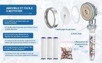 China 2024 Lizhen Hwa-Vic. Heigh Shower Head Spa with Removable and One-button Water Stop for sale