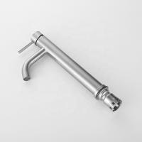China Single Handle Controls Cold Water Modern Designs Stainless Steel Basin Faucet for Bathroom for sale
