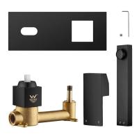 China Square Lizhen Simple Bathroom Taps Kitchen Laundry Faucet Wall Mixer Tap Basin Faucet Sink for sale
