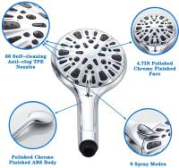 China Lizhen Hwa.Con 9 Function Filter Handheld Shower ABS Chrome with Modern Design Style for sale