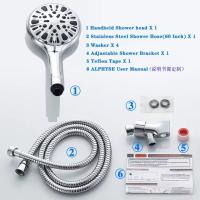 China Lizhen Hwa.Con 9 Function Filter Handheld Shower ABS Chrome with Modern Design Style for sale