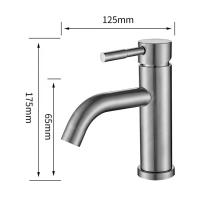 China Hotel Bathroom Vanity Faucet with Ceramic Valve Core and Brushed Nickel Finish for sale