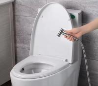 China 2024 Lizhen Round Toilet Bidet Spray Handheld Sprayer Wash Kit with Chrome Water Hose for sale