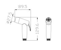 China Chrome Lizhen Simple Fashion Style Shower Handheld Bidet Spray Kit With Hose Toilet Sprayer Cleaning Toilet Parts for sale