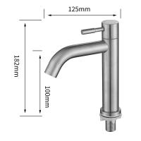 China 304 Stainless Steel Basin Mixer Tap Single Handle Thermostatic Hot and Cold Bathroom Faucet for sale
