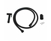 China Wall Mounted Black Round Brass Handheld Bidet Spray Wash Kit for Toilet Seat Parts for sale