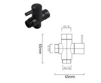 China Wall Mounted Black Round Brass Handheld Bidet Spray Wash Kit for Toilet Seat Parts for sale