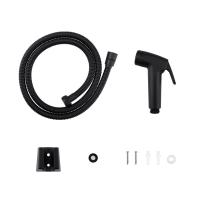China 2024 Round Black Bathroom Bidet Spray Shattaf Shower Head Kit for Simple Fashion Style for sale