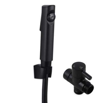 China 2024 Lizhen Black Handheld ABS Bidet Spray Wash Kit with VERTICAL Spray Type and Design Style for sale