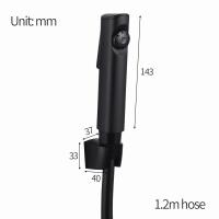 China 2024 Lizhen Black Handheld ABS Bidet Spray Wash Kit with VERTICAL Spray Type and Design Style for sale