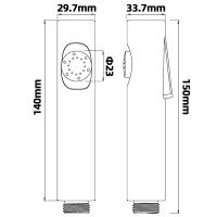 China 2024 Silver Toilet Bidet Spray With Cistern Kit Shattaf Handheld Shower Head Hose Design for sale