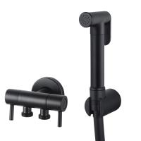 China Black Brass Douche Bidet Toilet Spray Shattaf Kit for Simple Fashion Style Bathrooms for sale