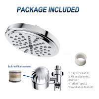China Bathroom Equipment with ABS Plastic Chromed Overhead Shower Head and Filter for sale
