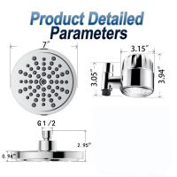 China Bathroom Equipment with ABS Plastic Chromed Overhead Shower Head and Filter for sale
