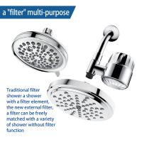 China Lizhen Hwa.Vic Wall Mounted Shower Head Chrome Finish and Filter for Water Efficiency for sale