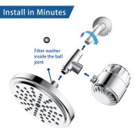 China Lizhen Hwa.Vic Wall Mounted Shower Head Chrome Finish and Filter for Water Efficiency for sale