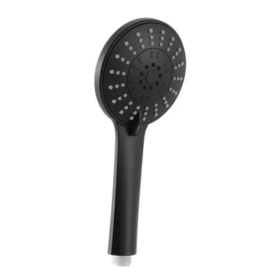 China 2024 High Pressure Handheld Shower Head With 5 Modes Powerful Round Black For Bathroom for sale