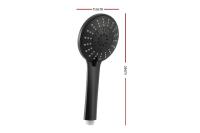 China 2024 High Pressure Handheld Shower Head With 5 Modes Powerful Round Black For Bathroom for sale