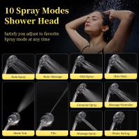 China Bathroom High Pressure Water Saving Shower Set with 10-Function Filter and One-Touch Spray Gun for sale
