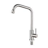 China Lizhen Stainless Steel Kitchen Sink Faucet Single Handle 360 Degree Rotating Tap for sale