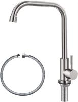 China Lizhen Stainless Steel Kitchen Sink Faucet Single Handle 360 Degree Rotating Tap for sale