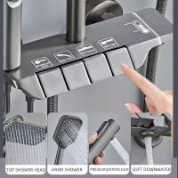 China Lizhen-Hwa.Con Bathroom Shower System Hot Cold Water 4 Functions Rainfall Shower Head for sale