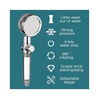 China 2024 Lizhen High Pressure Turbo Charged Shower Head Set with Chrome Surface Finishing for sale