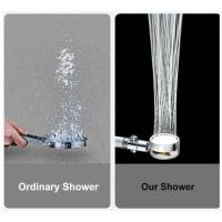 China 2024 Lizhen High Pressure Turbo Charged Shower Head Set with Chrome Surface Finishing for sale