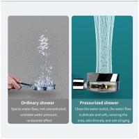 China Contemporary Style 360 Rotating Gold Fan Propeller Shower Head Set for High Pressure for sale