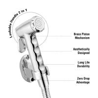 China Bathroom ABS Hand Held Washing Shattaf Bidet Sprayer Set in Chrome for sale